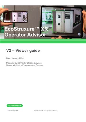 User Guide-EcoStruxure XR Operator Advisor | Schneider Electric