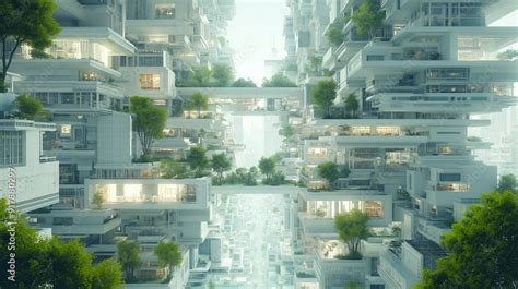 Cinematic Wide Shot Of A Psychogeography Cityscape That Doubles As A