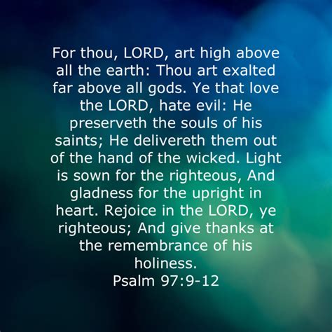 Psalm 9710 Love The Lord Hate Evil