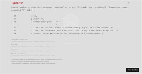 Use React Countries Examples Forked Codesandbox