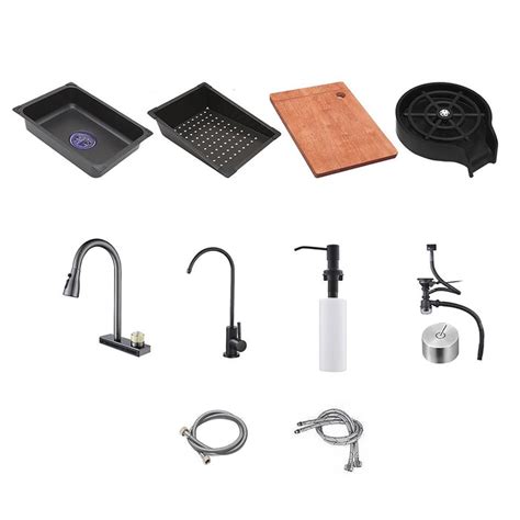 طلب مسبق حوض مطبخ سمارت هاند ميد مقاس 75 × 45 سم بحنفية فلتر و خلاط