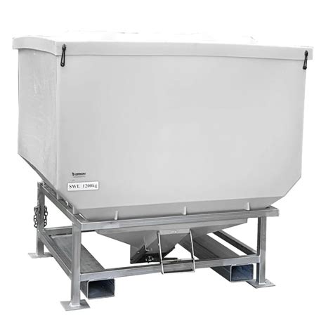 1700l Capacity Squat Centre Discharge Hopper Bin