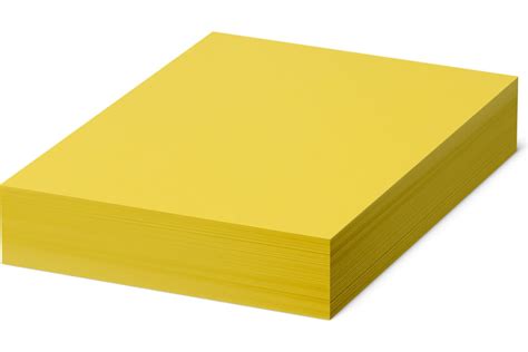 Цветная бумага BRAUBERG А4, 80 г/м2, 500 л., интенсив, желтая, для ...