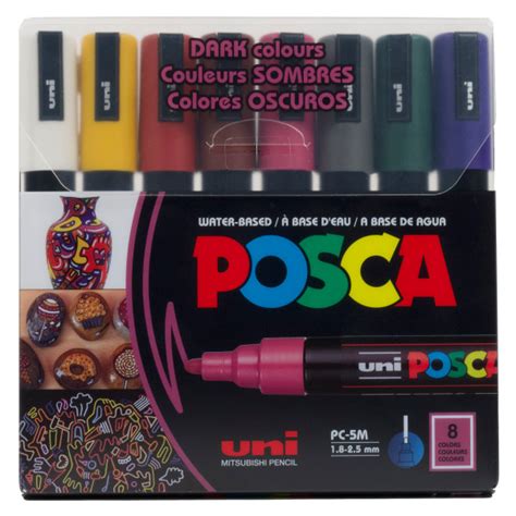 Posca Marker 5m Dark Colours Set The Paint Spot Art Supplies And