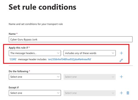 Creating A Transport Rule To Bypass Junk Folder Cyber Guru English Us