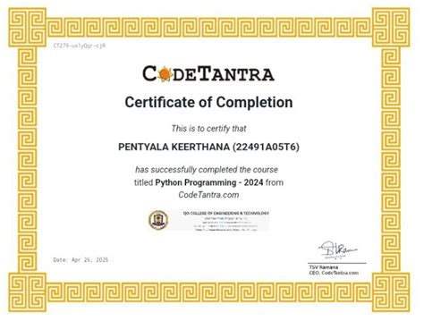 Python Certification Learningjourney Ai Coding Humansstillwin Keerthana Pentyala