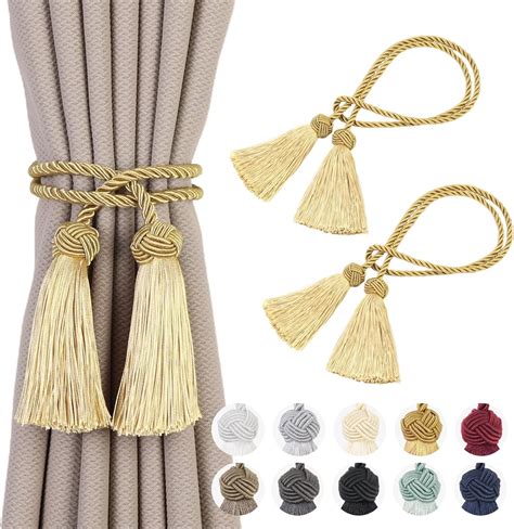 2 Pack Curtain Tiebacks Curtains Tie Back With Tassels Curtain
