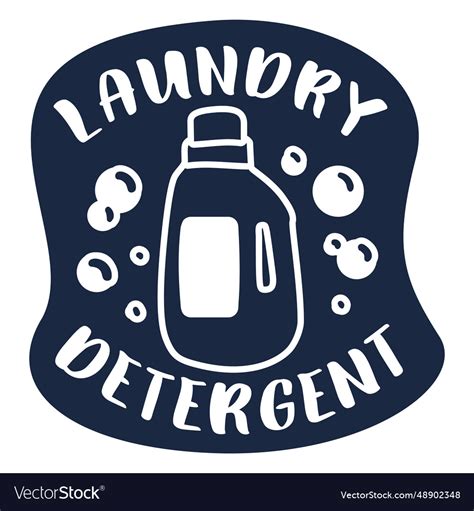 Laundry Detergent Label Blue Royalty Free Vector Image