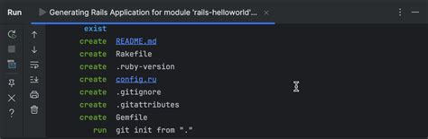 Create And Run Your First Rails Application Rubymine Documentation