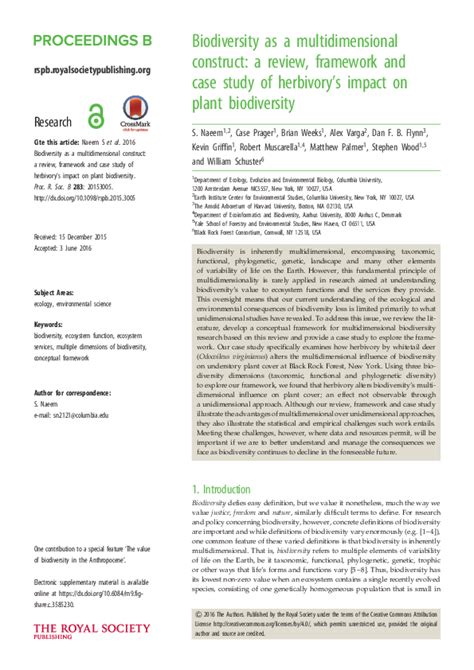 Pdf Multidimensional Biodiversity And Herbivory Effects