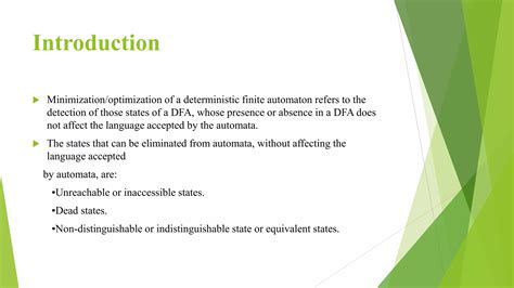 Optimization Of Dfa Ppt
