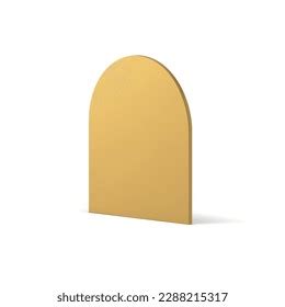 D Curved Semicircle Wall Golden Premium Stock Vector Royalty Free Shutterstock