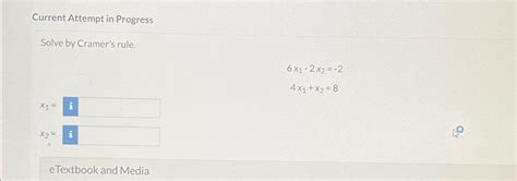 solved current attempt in progresssolve by cramer s
