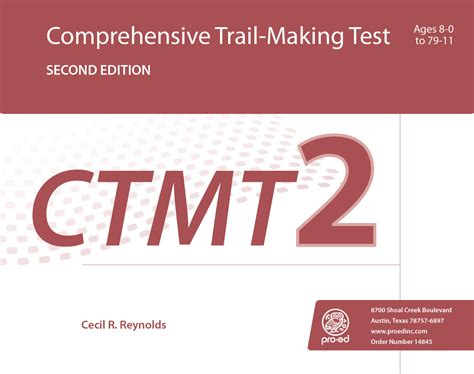 Ctmt 2 Assessment Comprehensive Trail Making Test 2nd Ed Brainworx