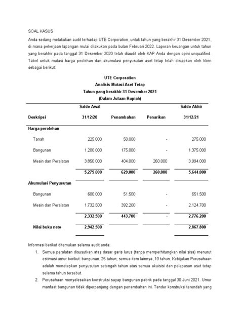 Soal Kasus Tahap 2 Olsi Pt 2022 Pdf