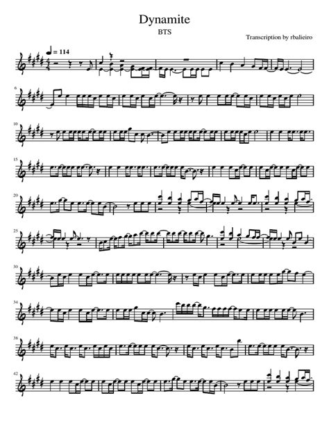Bts Dynamite Piano Version Violin Pdf