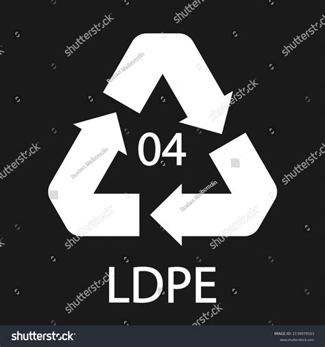 Ldpe 04 Recycling Code Symbol Plastic Stock Vector Royalty Free