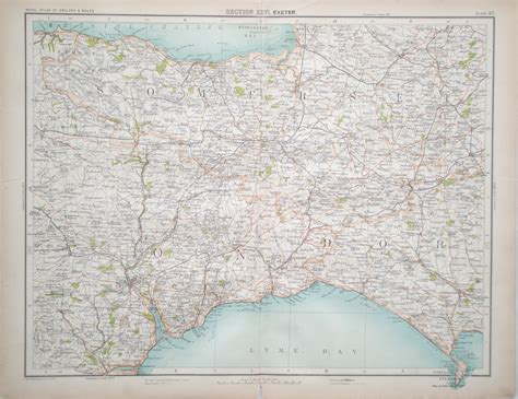 Victorian Regional Map Of Exeter The Antique Map Shop