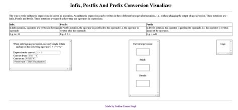 github prakhar00007 infix postfix prefix conversionvisualizer