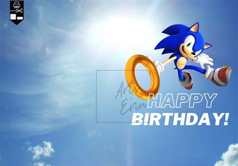Printable Birthday Card With Sonic The Hedgehog Printable Greeting