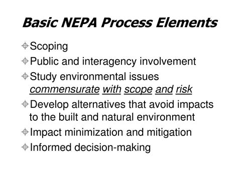 Ppt The Nepa Umbrella Scoping Environmental Issues Powerpoint Presentation Id534155