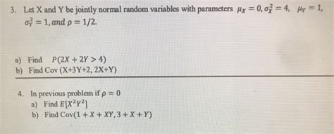 Solved Let X And Y Be Jointly Normal Random Variables With