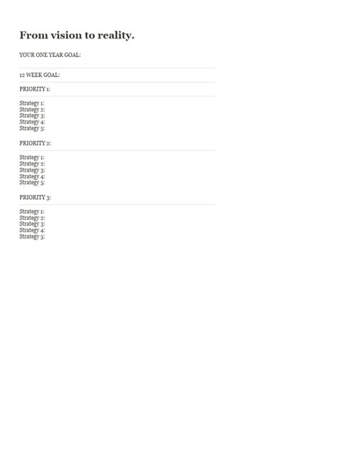 12 Week Year Pdf