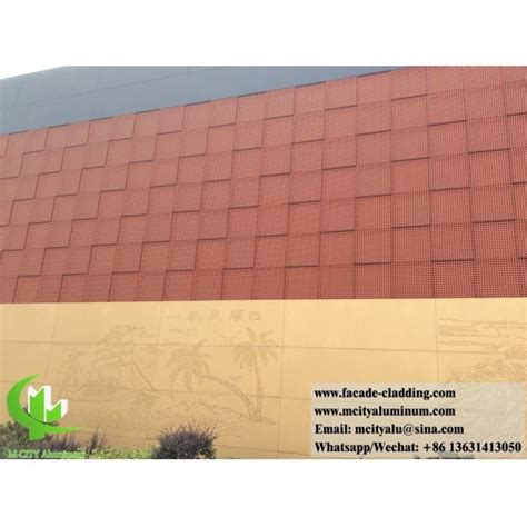 Perforated Metal Sheet Aluminium Cladding Facade Panel 3mm Thickness 1m