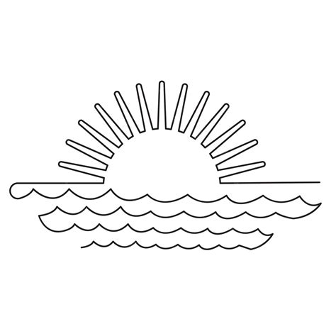 Premium Vector Continuous Single Line Drawing Of Sunset Sunrise