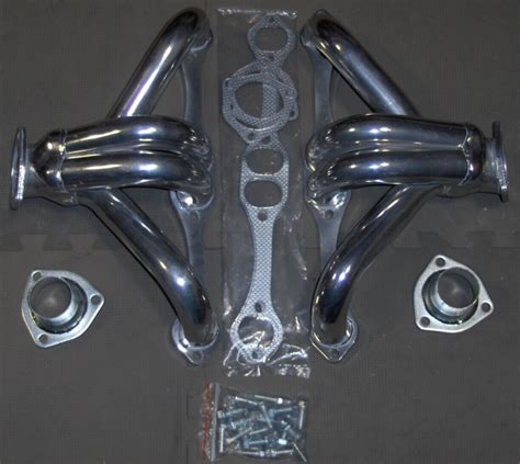 Small Block Chevy Ceramic Coated Hugger Headers Shorty 350 400 Sbc