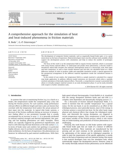 A Comprehensive Approach For The Simulation Of Heat And Heat Induced