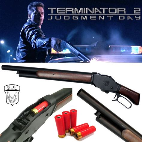 Terminator 2 Shotgun Rose Box Winchester M1887 Tout Metal And Bois