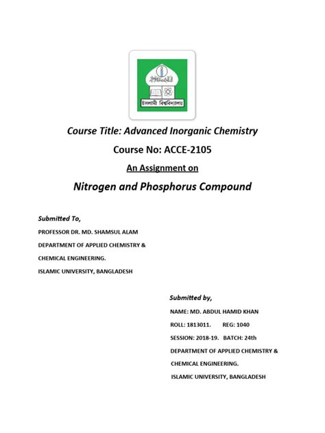 Nitrogen And Phosporus Pdf