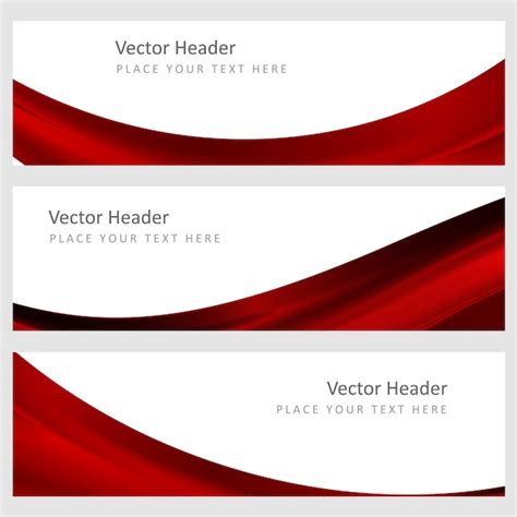 Red Header Vectors And Illustrations For Free Download