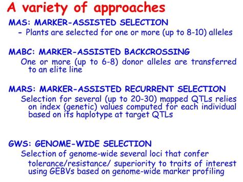 Marker Assisted Selection Pdf