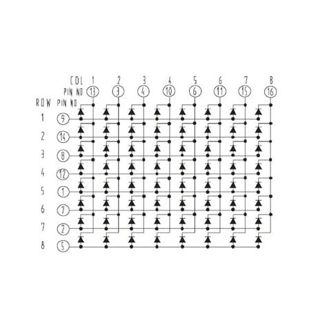 LED 2088RGB 5 60x60mm RGB 8x8 LED Matrix Common Anode