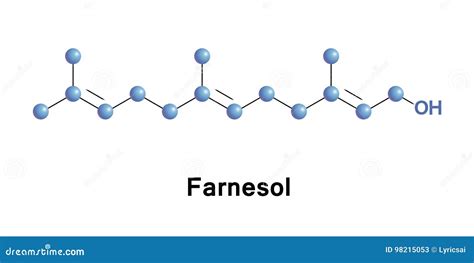 Farnesol Acyclic Sesquiterpene Alcohol Stock Vector Illustration Of