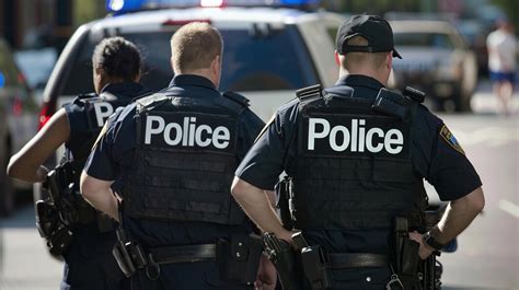 Premium Photo American Police Officers Conducting An Inspection In