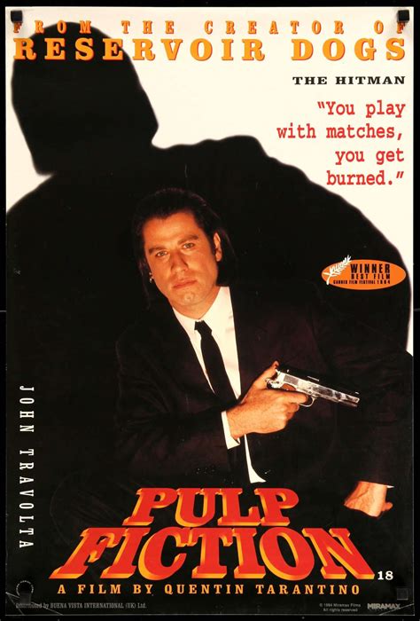 Pulp Fiction 1994 Original English Double Crown Movie Poster