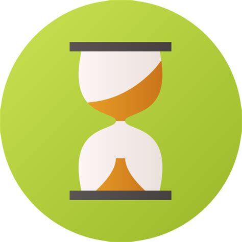 Hourglass Flat Circular Gradient Icon