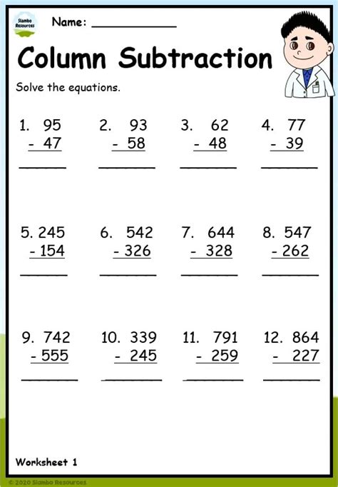 Grade 4 Subtraction Worksheets Free Printables Math Worksheets