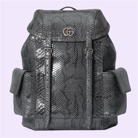 Python Backpack With Double G In Dark Grey And Black Gucci® Nl
