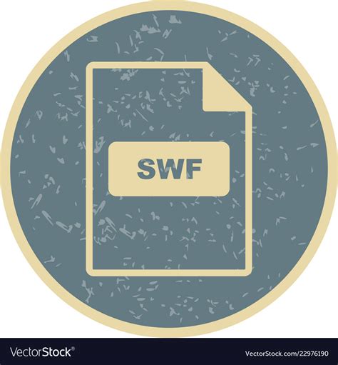 swf icon royalty free vector image vectorstock