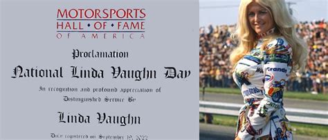 Motorsports Hall Of Fame Of America Declares National Linda Vaughn Day