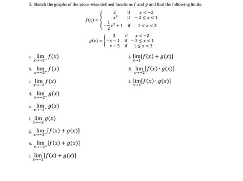 solved sketch the graphs of the piece wise defined functions