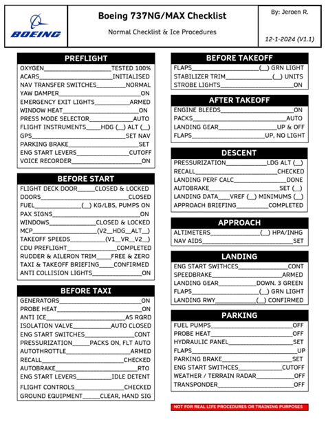 Boeing 737ng Max Normal Checklist Pdf Transport Safety Civil Aircraft