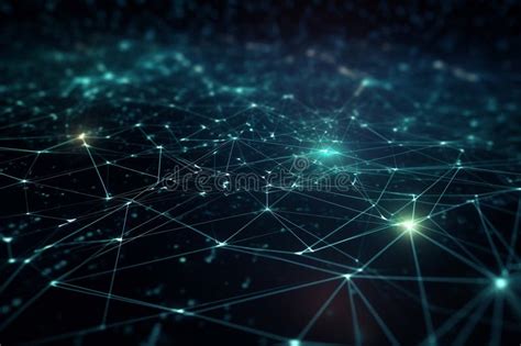 3d Rendering Of Abstract Technology Background With Connection Lines Network Concept Ai