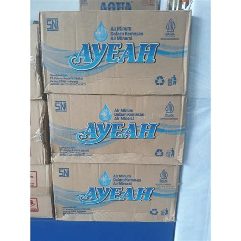 Jual Ayeah Air Mineral Cup 220 Ml 1 Karton Isi 48 Cup Shopee Indonesia