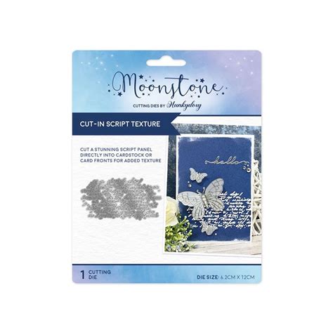 Moonstone Dies Cut In Script Texture Hobbymaker