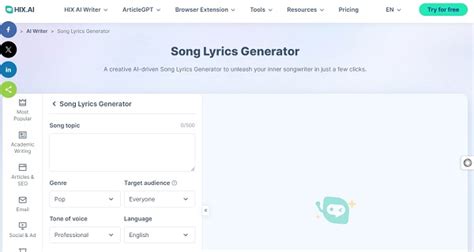 Top 10 AI Song Lyrics Generators: Craft Your Unique Song